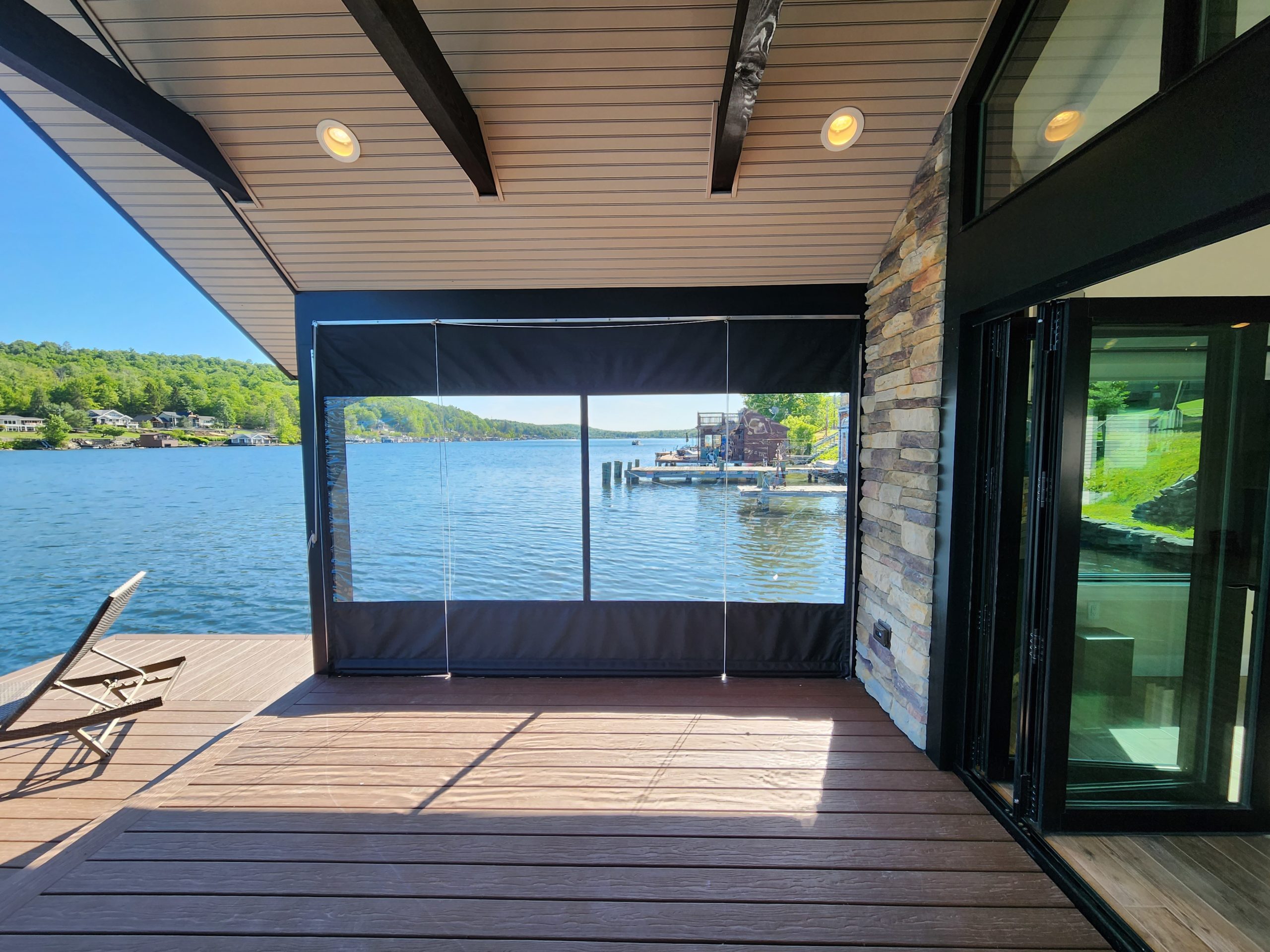 Porch Enclosure Systems - Clear Vinyl Panels - Roll-Up & Down